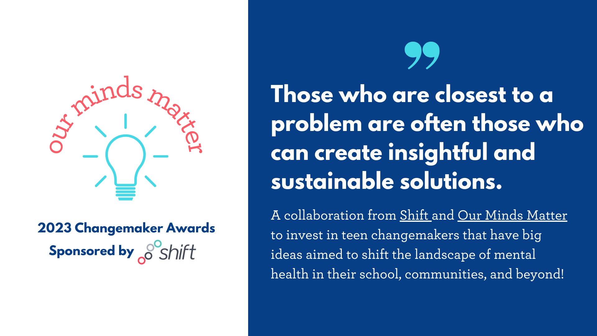 2023 Changemaker Awards - Our Minds Matter