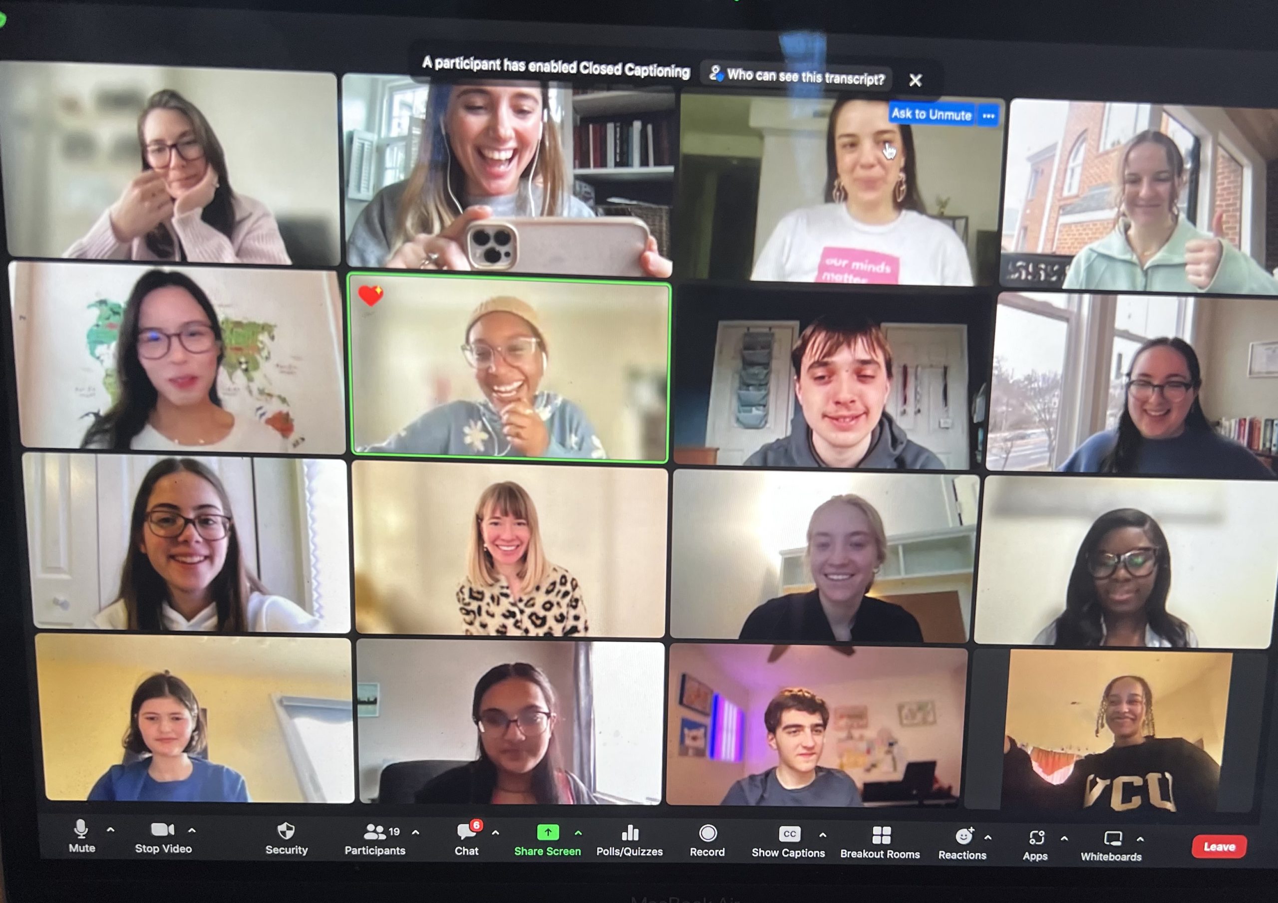 student leader social recap!🌟 - our minds matter